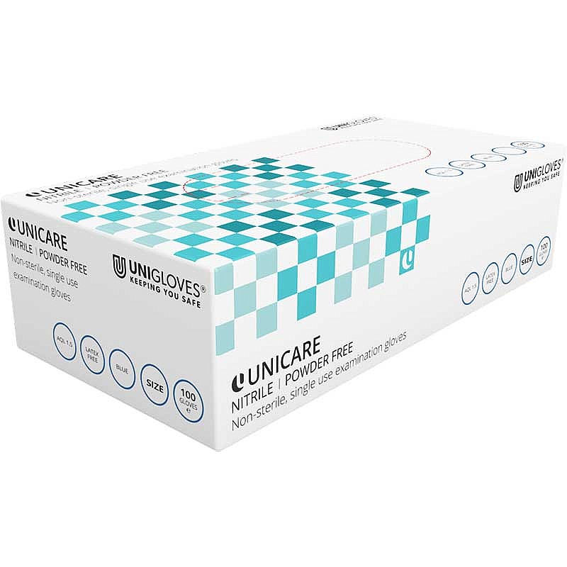 Unicare Nitrile Gloves Box of 100