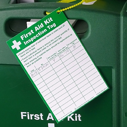 First Aid Kit Inspection Tag | Inspection Tags | First Aid Online